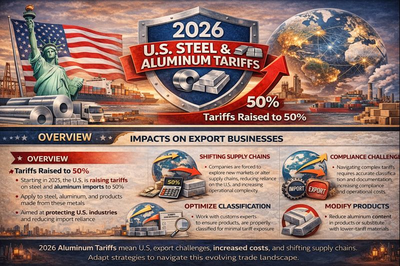 Aluminum Tariffs 2026: Impact on Export Businesses